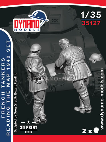 Dynamo-Models 35127 French Tanker Reading The Map 1940 Set
