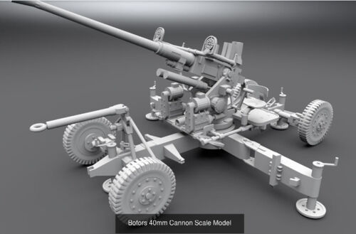 Peddinghaus-Decals 87F067 40 mm Bofors on Wheel Mount (3D-printed)