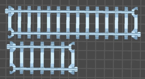 Peddinghaus-Decals 72F302 Railway Tracks (Straight / 3D-Printed)