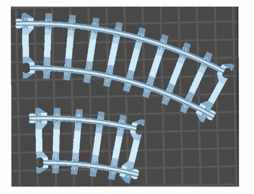 Peddinghaus-Decals 72F303 Railway Tracks (Bent / 3D-Printed)