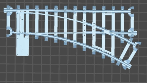 Peddinghaus-Decals 72F305 Railway Switch (right / 3D-Printed)