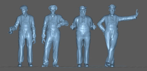 Peddinghaus-Decals 48413 4 Men Locomotive Crew for Köff (3D-Printed)