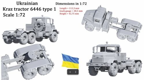 Peddinghaus-Decals 72Y004 Ukrainian KraZ Tractor 6446 Type 1