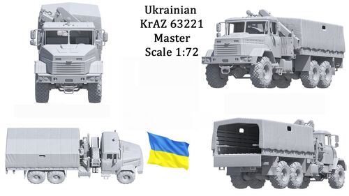 Peddinghaus-Decals 72Y015 Ukrainian KraZ 63221 Master
