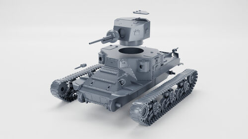 EMP3D 72011611 Czołg średni M2A1 - otwarty właz