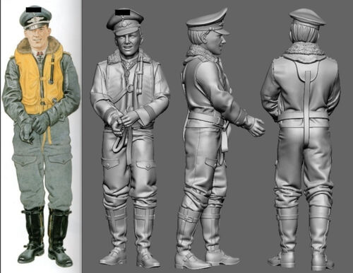 Peddinghaus-Decals 32053 Battle of Britain German WWII Ace Hermann-Friedrich Joppien (3D-Printed)