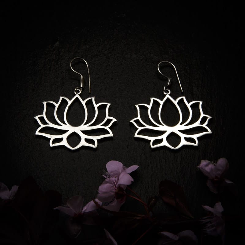 LOTUS Silver Plated Earrings