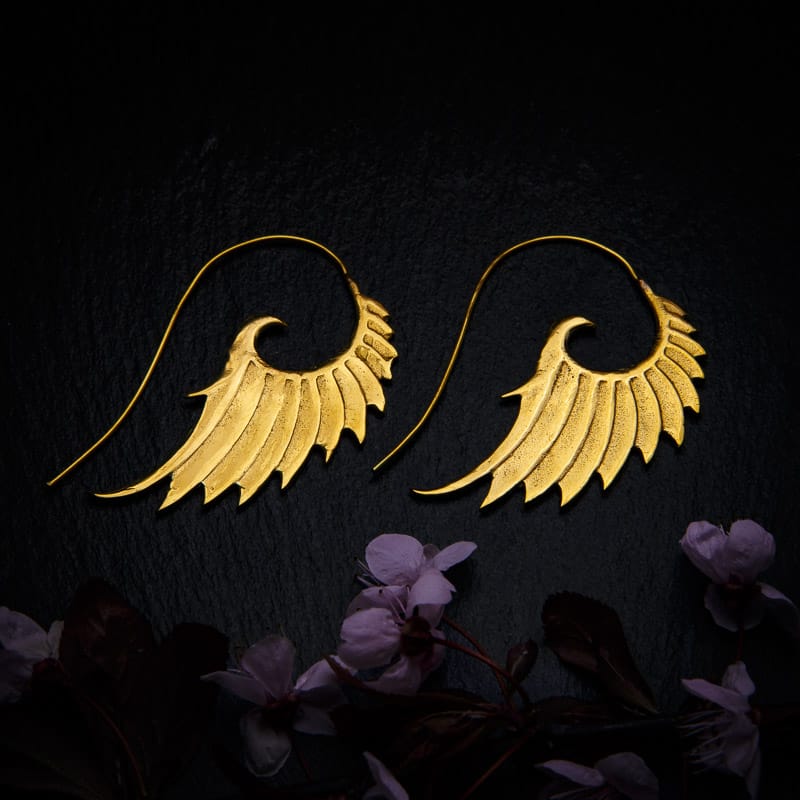 WINGS Brass Earrings