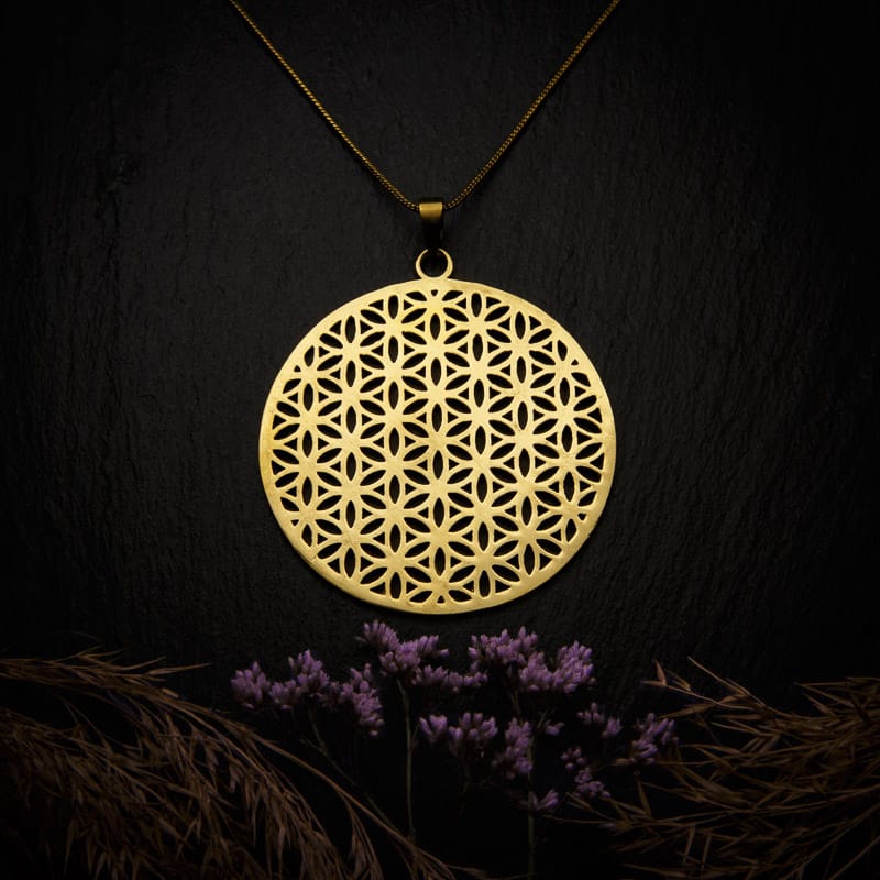 FLOWER OF LIFE Brass Pendant Necklace