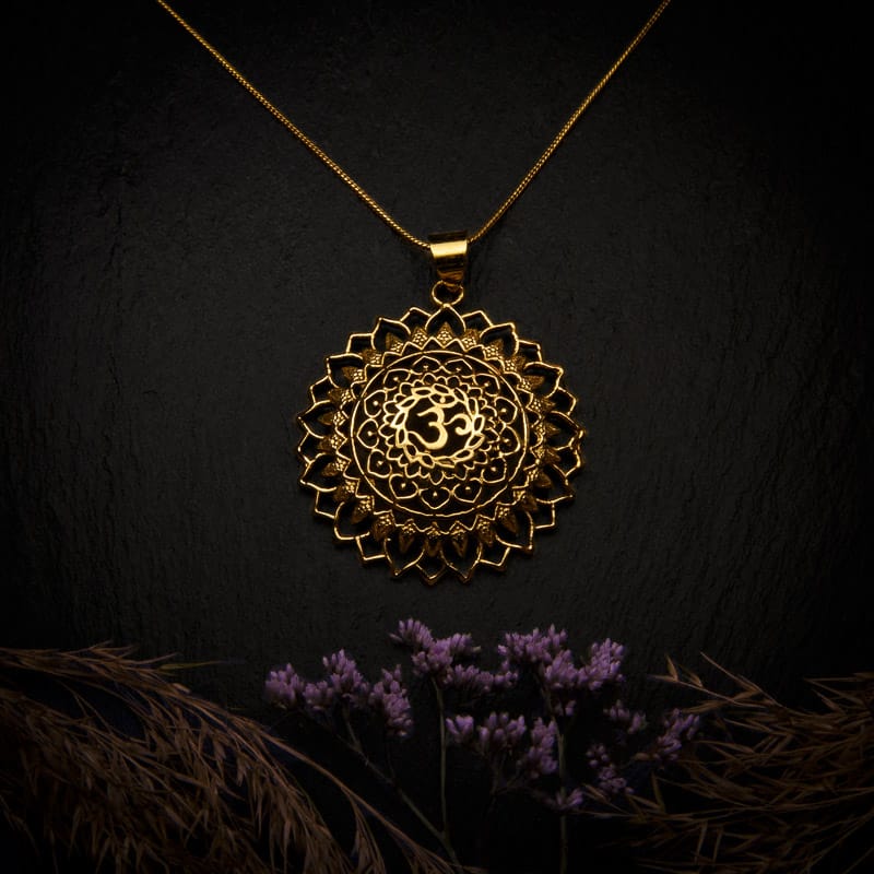 OM SUM Brass Pendant Necklace
