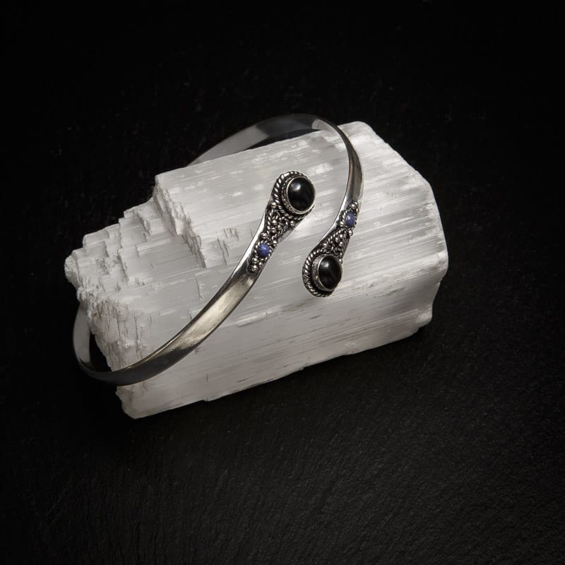 FOUR STONE Silver Plated Armlet