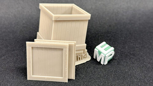 EMP3D 35040590 Skrzynia drewniana sześcian (1 metr) - Typ 6 (1 zestaw)