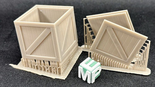 EMP3D 25040587 Skrzynia drewniana sześcian (1 metr) - typ 3 (1 zestaw)