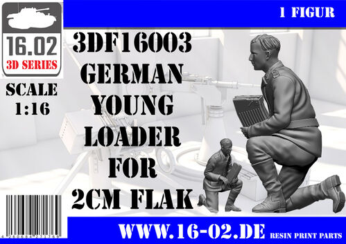 Custom scale 3DF16003 German Young Loader For 2cm Flak 38
