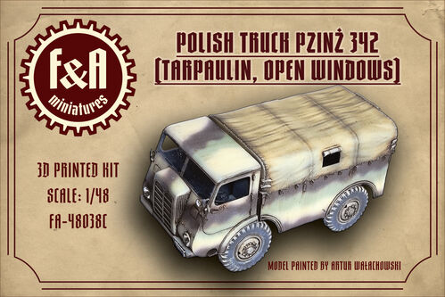F&A Miniatures 48038C Pzinż 342 With Tarpaulin, Open Windows