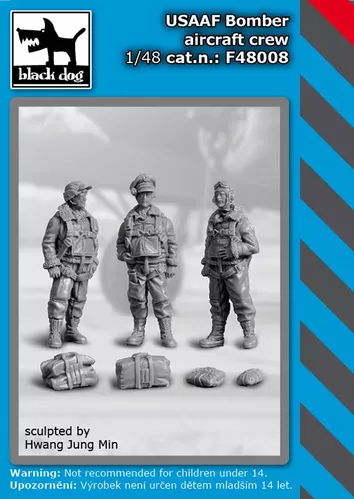 Black Dog F48008 USAAF Bomber aircraft crew (3 figures)