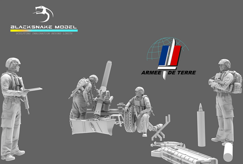 BlackSnake Model FR-MORTAR French Soldiers - Pack Mortal