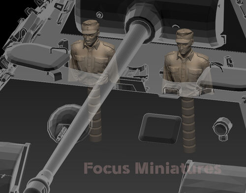 FOCUS MINIATURES 4829 WW2 German Tank Drivers Set.1