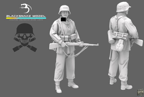 BlackSnake Model Waffen-02 German WWII Waffen SS Soldier 2 (1 figure)