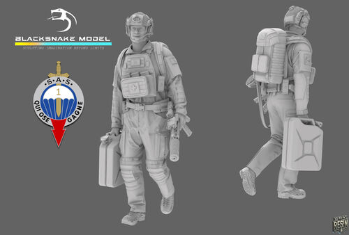 BlackSnake Model SAS-04 French Modern SAS - 1st Marine Infantry Parachute Regiment Soldier 4 (1 figure)