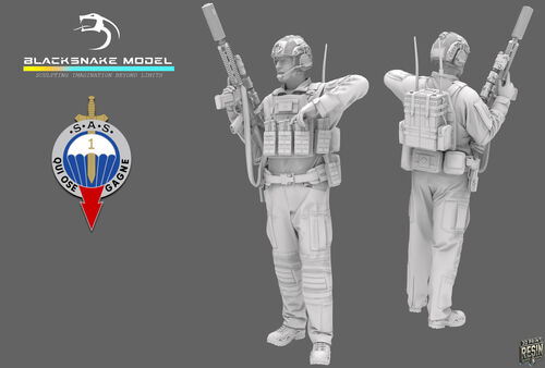 BlackSnake Model SAS-05 French Modern SAS - 1st Marine Infantry Parachute Regiment Soldier 5 (1 figure)