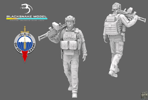 BlackSnake Model SAS-07 French Modern SAS - 1st Marine Infantry Parachute Regiment Soldier 7 (1 figure)