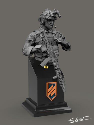 BlackSnake Model UKR1-10-03 Modern Ukrainian Soldier - Bust 3
