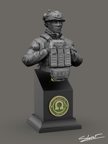 BlackSnake Model UKR1-10-05 Modern Ukrainian Soldier - Bust 5