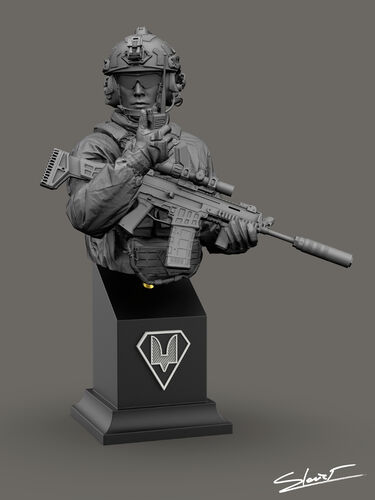 BlackSnake Model UKR1-10-06 Modern Ukrainian Soldier - Bust 6
