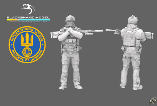 BlackSnake Model UKR1-16-04 Ukrainian Modern Soldier of International Legion (1 figure)