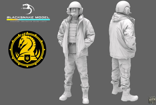 BlackSnake Model UKR1-16-09 Ukrainian Bradley Crewman - 47th Mechanized Brigade (1 figure)