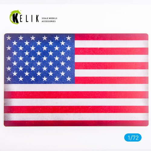 KELIK KS72091 USA Flag - Base - Acrylic 3mm (280x180mm) (170g)