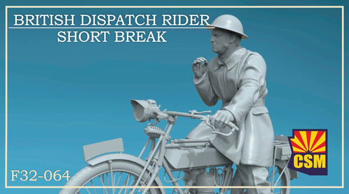 Copper State Models F32-064 British Dispatch Rider On A Short Break