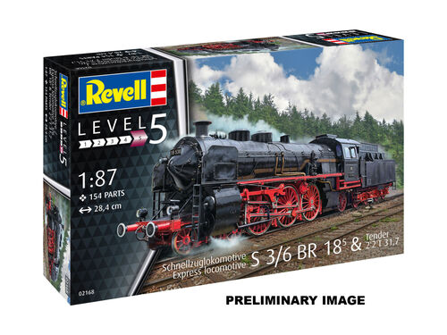 Revell 62168 Express Locomotive S 3/6 BR 18⁵ & Tender 2'2'T 31,7 - Model Set