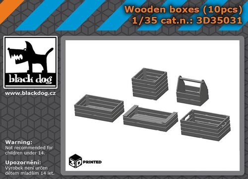 Black Dog 3D35031 Wooden Boxes (10 pcs / 3D-Printed)