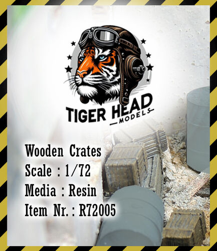 TigerHead Decals R72005 Wooden Crates - Includes 4 each of 3 different types / Total 12 pieces