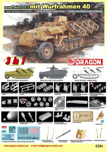 Dragon 6284 Dragon Sd.Kfz.251/2 Ausf.C mit Wurfrahmen 40 3-in-1