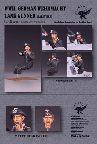 Valkyrie Miniatures 35016W WWII German Wehmacht Tank Gunner (Early Era)