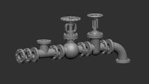 Firma49 C067-50 Accessories for Rendering the Piping System - including Screw Heads (for dia. 5 mm Tubes)