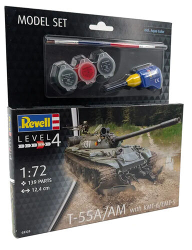 Revell 63328 T-55A/AM with KMT-6/EMT-5 Model Set