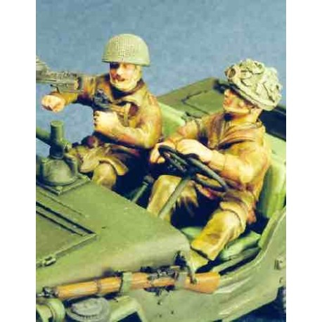 Resicast 355553 British WWII Airborne Recce Crew for Jeep