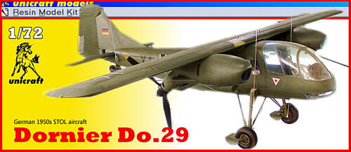 Unicraft 72101 Dornier Do-29 - Unicraft kits do not include decals