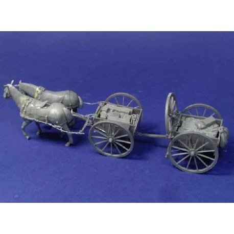 Resicast 351251 Limbered Wagon with Horses and Load - Complete Kit