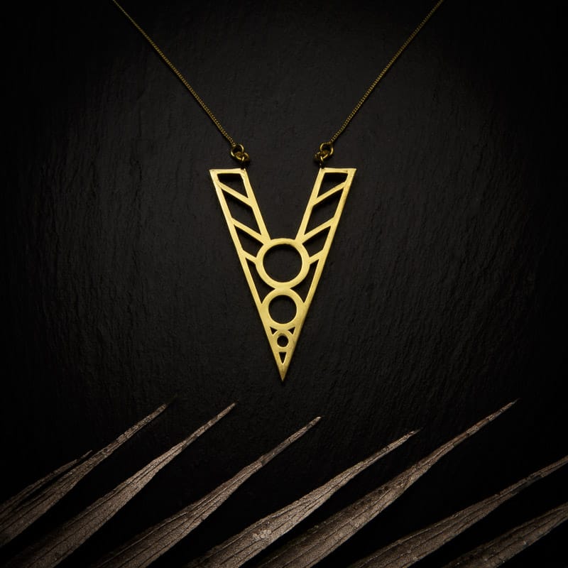 KENTAURA Brass Pendant Necklace