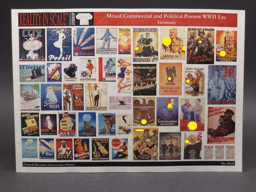 Reality in Scale 35026 Mixed Commercial & Political Posters WWII Era - Germany
