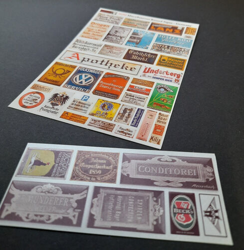 Reality in Scale 35292 Misc. rusted signs - Germany (incl. bonus signs on special metallic plastic sheet - 10 x 14 cm)