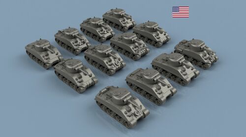 L'Arsenal 2.0 3D400406 M4A1 Sherman 76mm - 3D Printing (10pcs)
