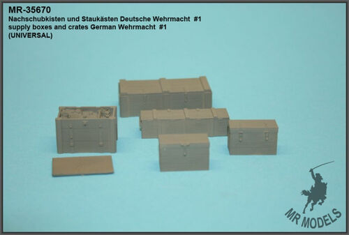 MR Modellbau 35670 Supply Boxes And Crates German Wehrmacht #1 (Universal)