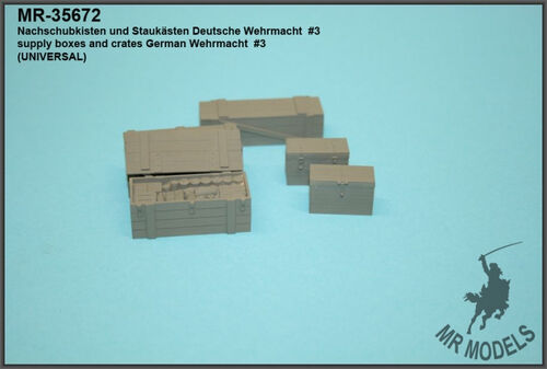 MR Modellbau 35672 Supply Boxes And Crates German Wehrmacht #3 (Universal)