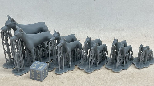 EMP3D 43130105 Psy - doberman - 2 sztuki (mniejszy / większy)